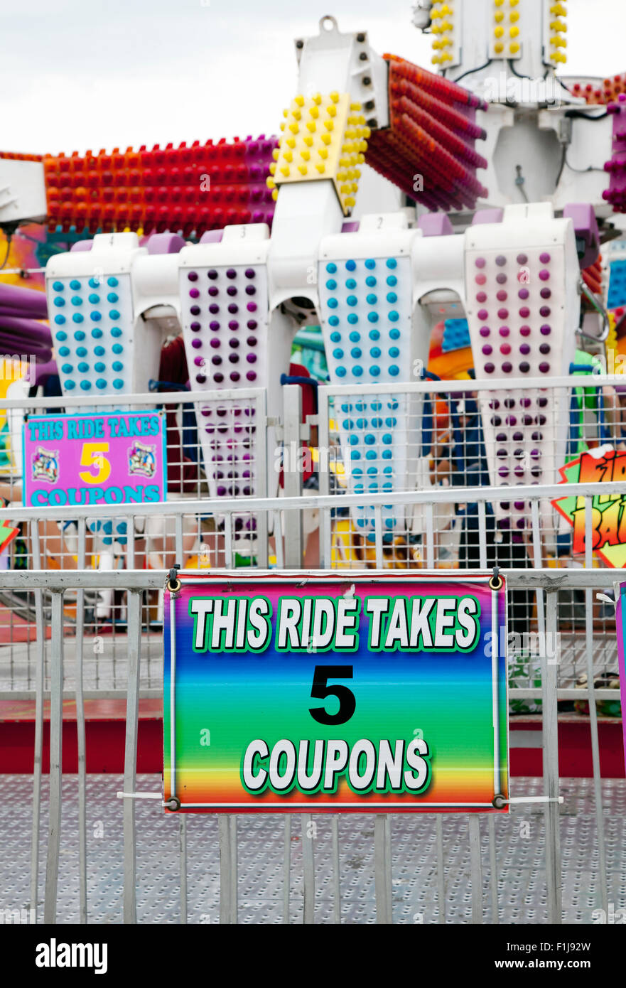 Closeup of carnival ride entrance Stock Photo - Alamy