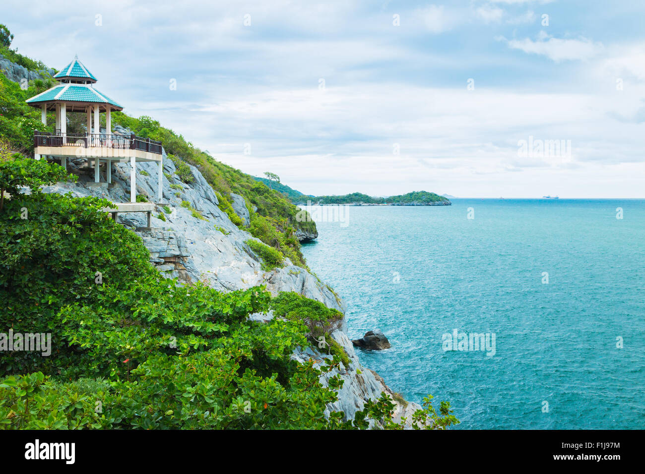 Beautiful viewpoint of the island and sea from is a famous attractions ...