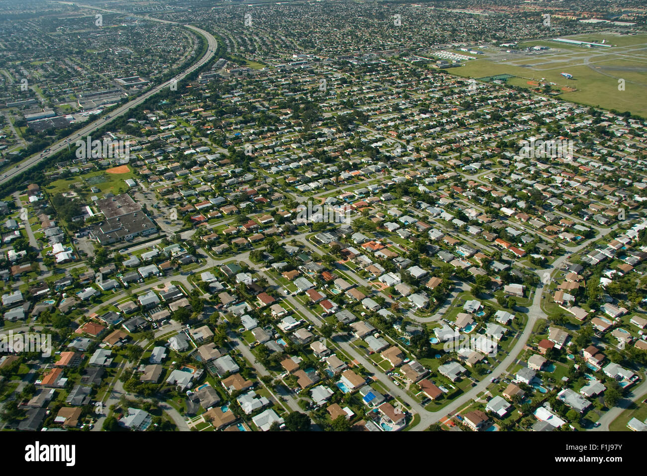Aerial view of buildings in a city, Miami, Miami-Dade County, Florida ...