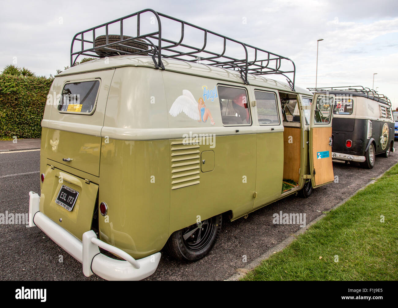 Classic 60's Split-Screen VW Camper Van UK Stock Photo - Alamy