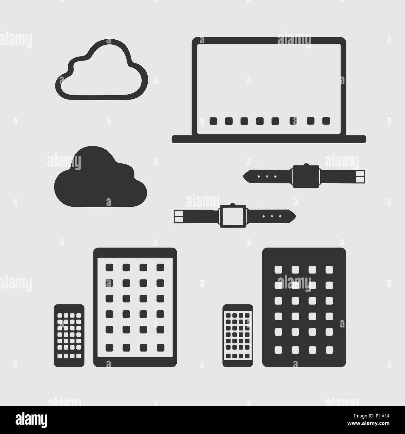 Set of Vector Symbols Mobile Technology Stock Vector Image & Art - Alamy