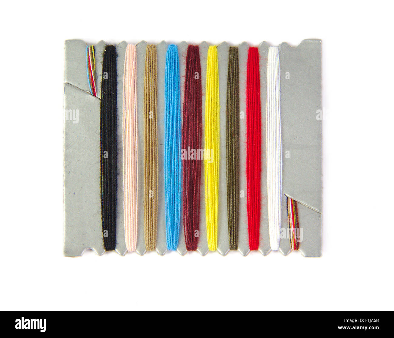 Color sewing thread on bobbin closeup view Cut Out Stock Images ...