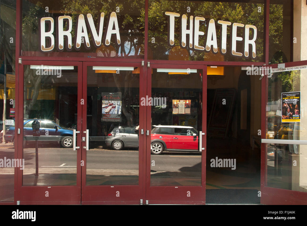 The entrance to The Brava Theater on 24th St. in The Mission, San ...