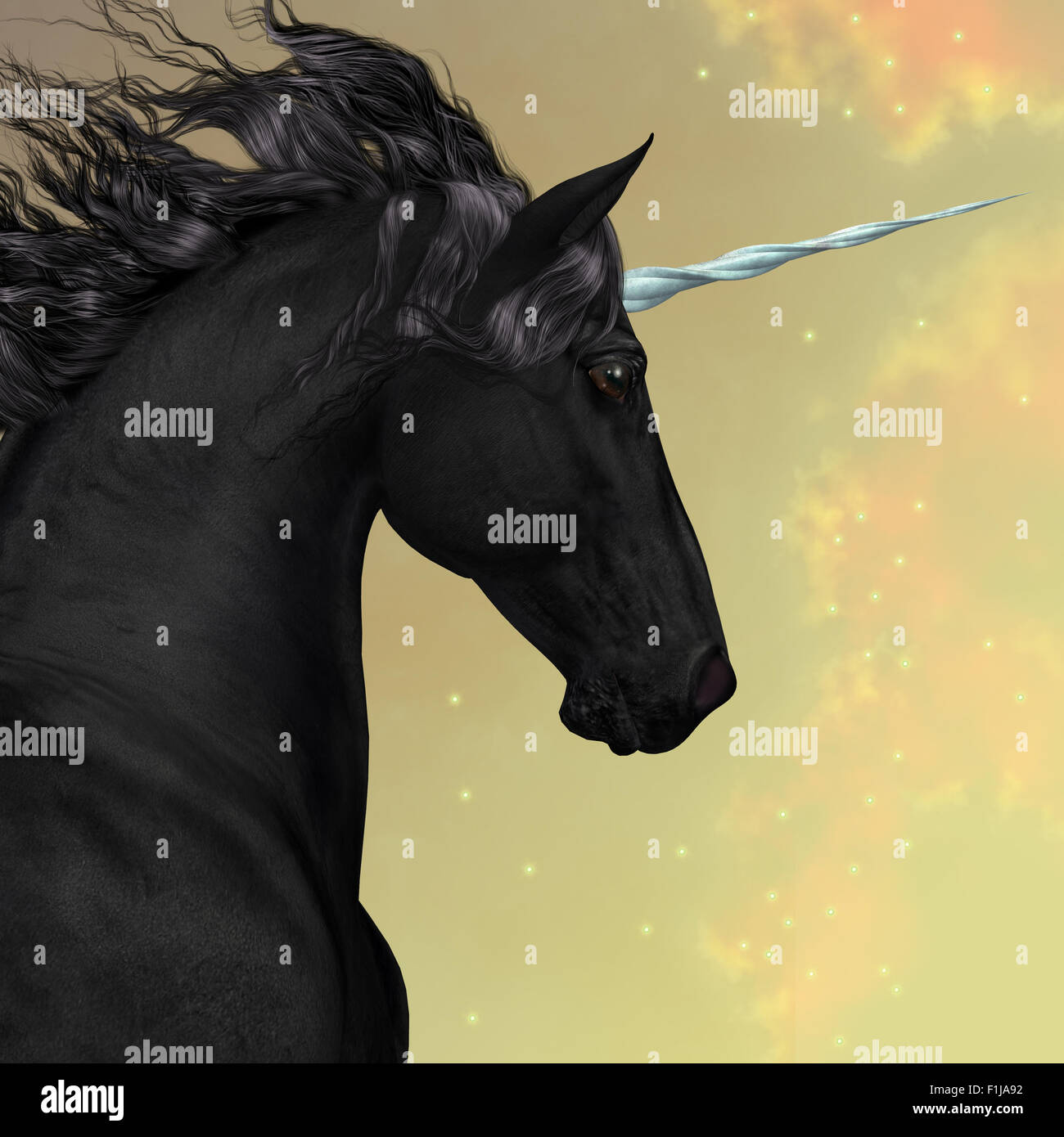 Black unicorn hi-res stock photography and images - Alamy