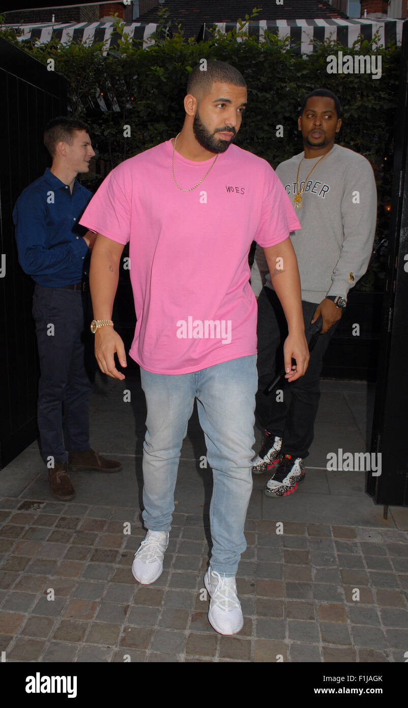 Drake at Chiltern Firehouse in Marylebone Featuring: Drake Where ...