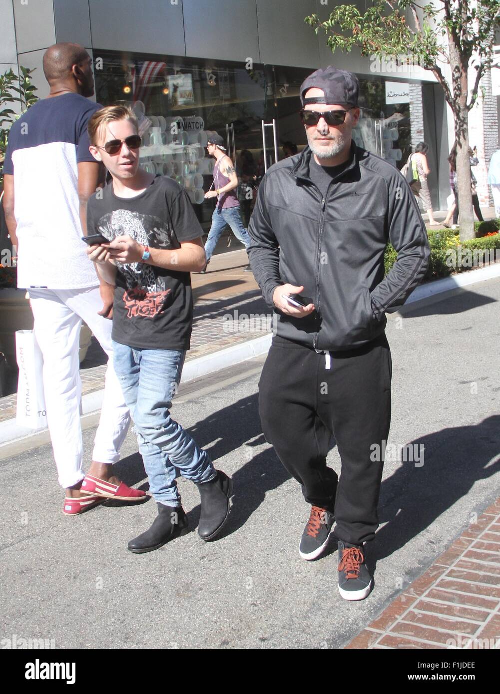 Fred Durst takes his son Dallas Durst shopping at The Grove Featuring ...