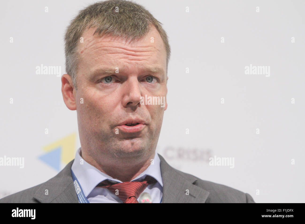 Kiev, Ukraine. 02nd Sep, 2015. Alexander Hug, Deputy Chief Monitor of ...