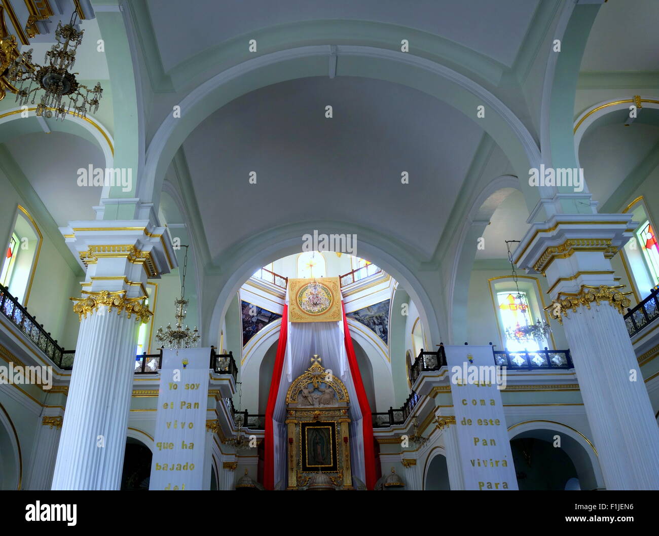 Interior of Our Lady of Guadalupe Church, Puerto Vallarta, Mexico Stock ...
