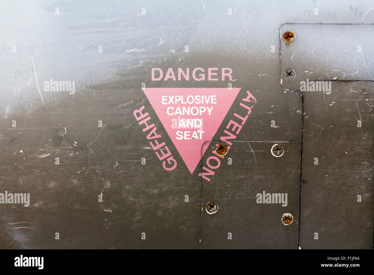 England, Manston airport museum. British GR3 Jaguar Fighter. Pink ...