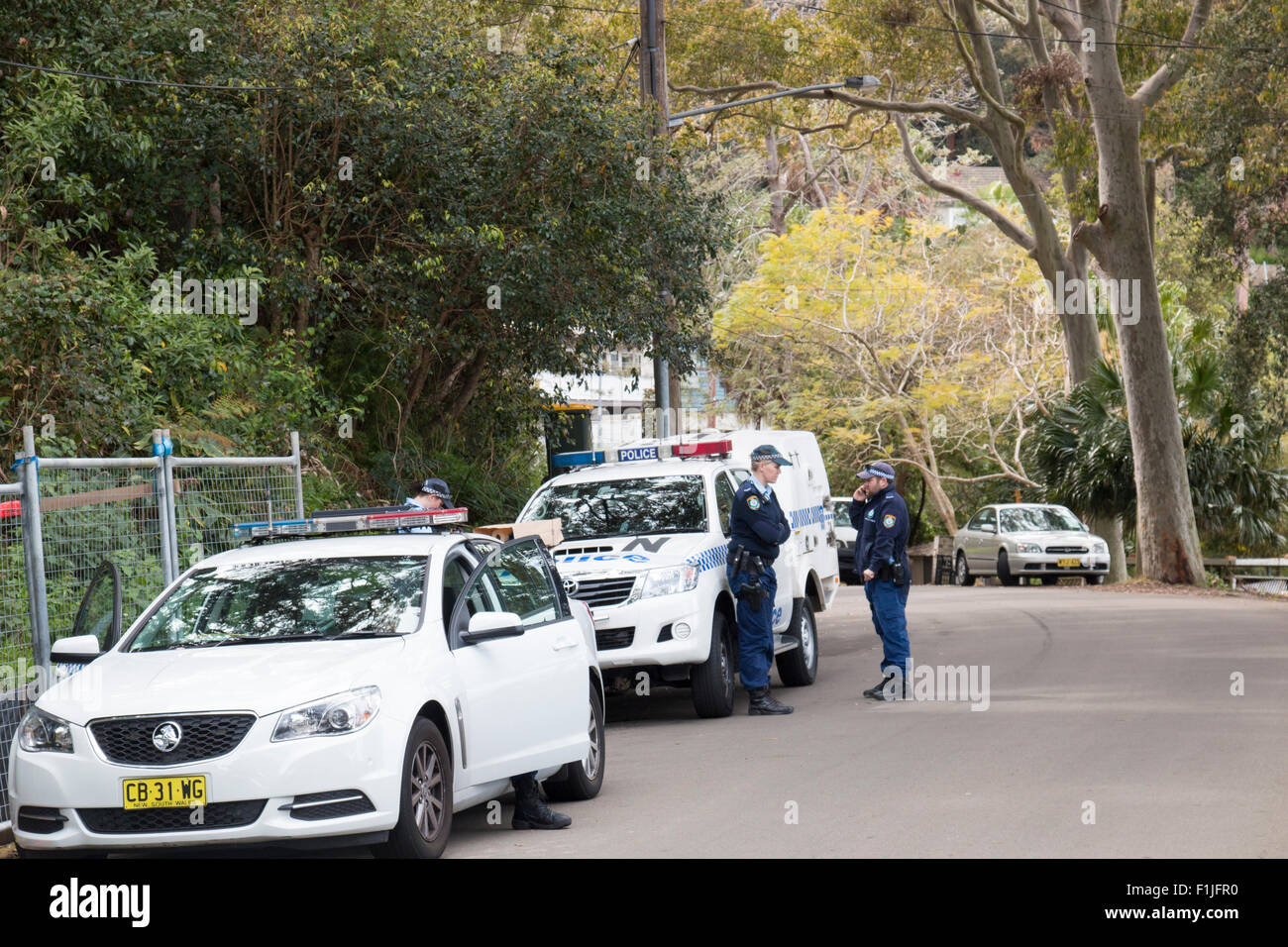 new south wales police officers investigate at a property in Sydney ...