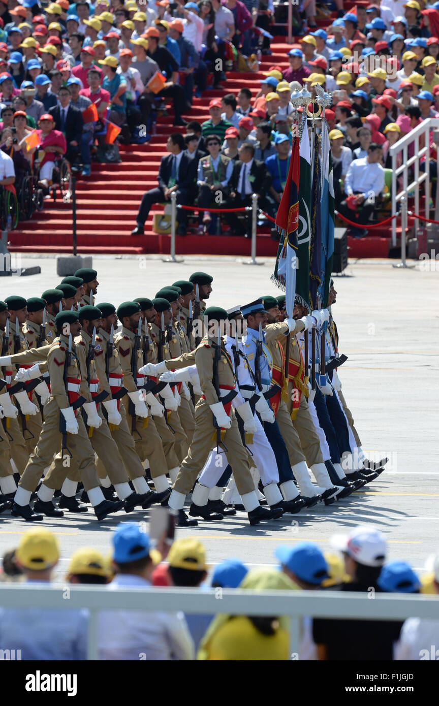 Beijing, China. 3rd Sep, 2015. The Pakistani phalanx attends a parade ...