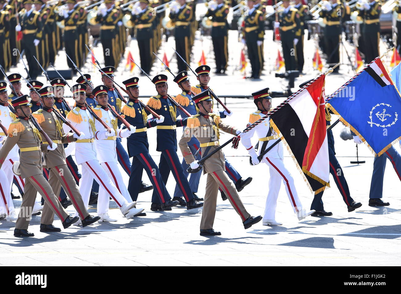 Beijing, China. 3rd Sep, 2015. The Egyptian phalanx attends a parade in ...