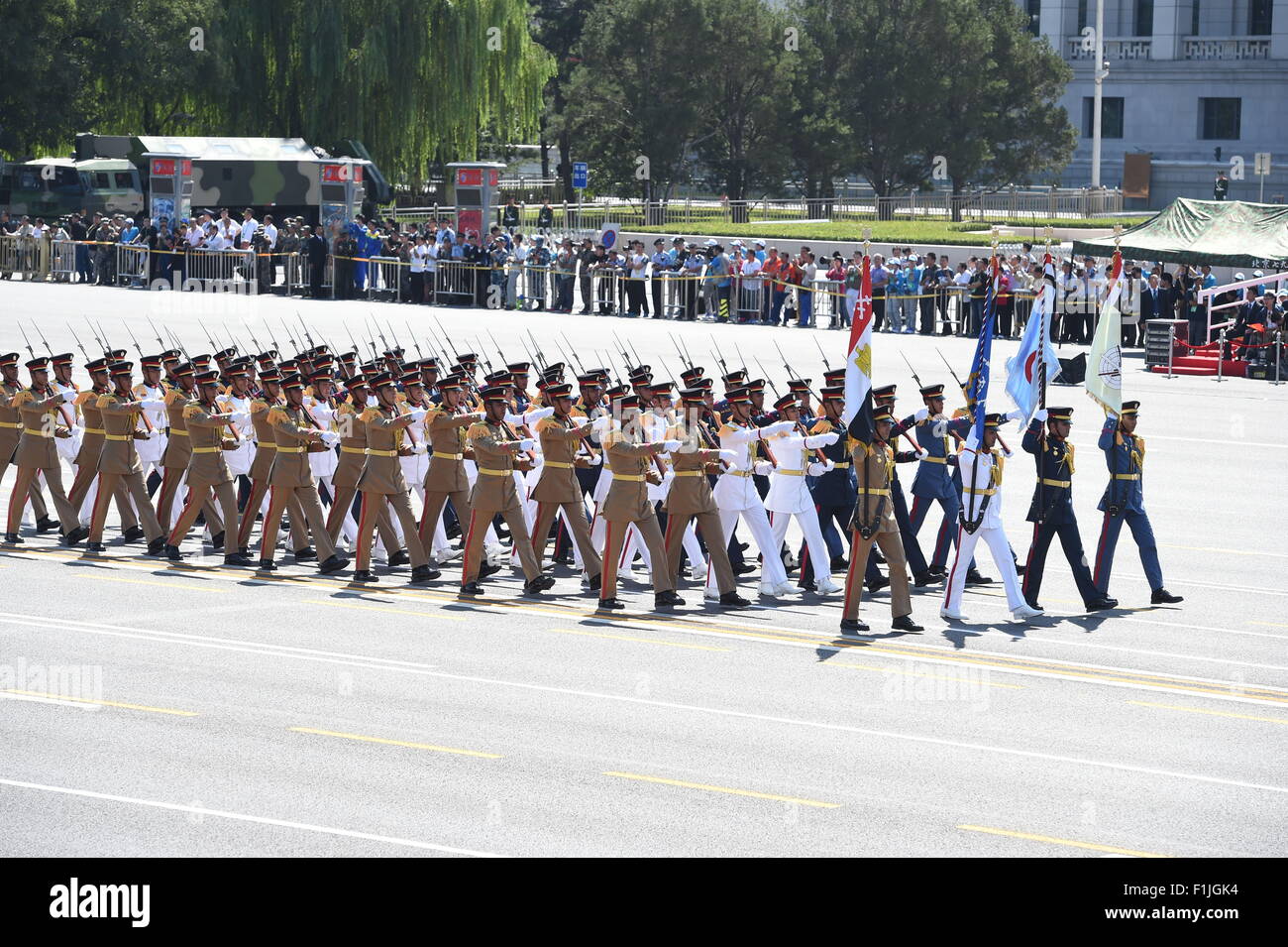 Beijing, China. 3rd Sep, 2015. The Egyptian phalanx attends a parade in ...