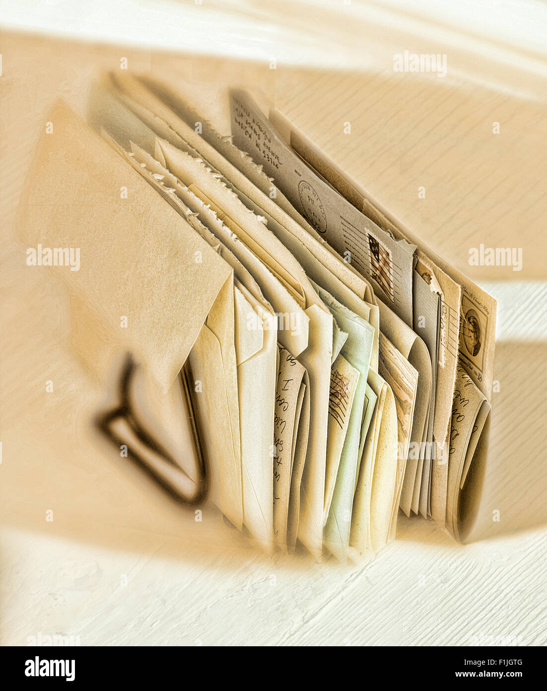 Collection of letters Stock Photo - Alamy