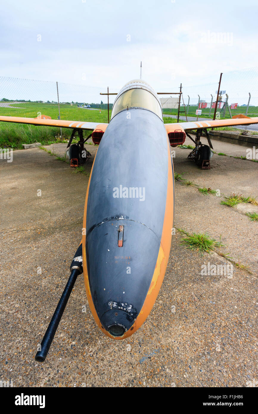 Manston airport museum. PZL Mielec TS-11 Iskra, a Polish jet trainer ...