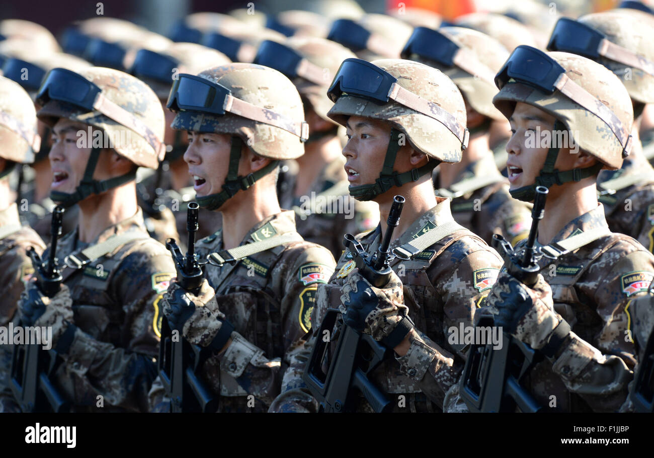 Beijing, China. 3rd September, 2015. A phalanx honoring heroes of the ...