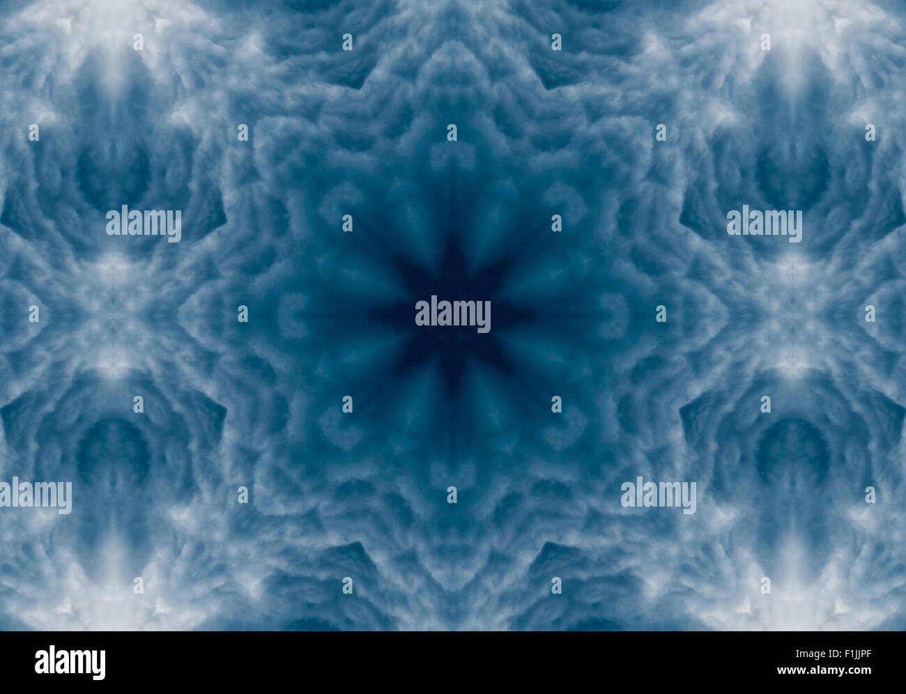 blue color drawing in kaleidoscope pattern - blue color drawing in ...