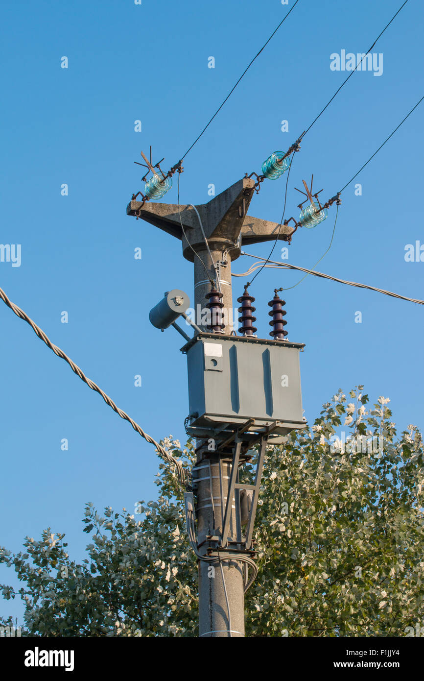 Electric Power Pole Transformer High Resolution Stock Photography and ...