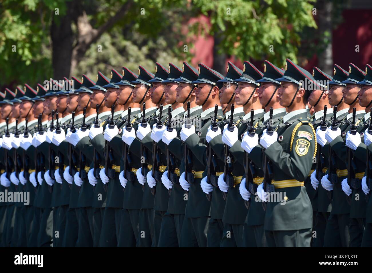 Beijing, China. 3rd September, 2015. A phalanx honoring heroes of the ...