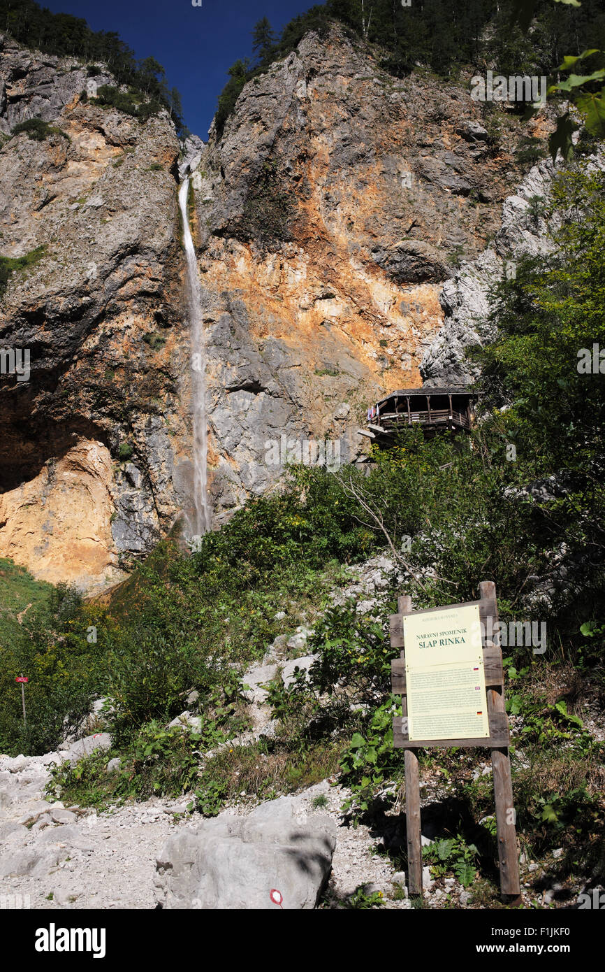 Rinka Waterfall, Logar Valley, Slovenia Stock Photo - Alamy