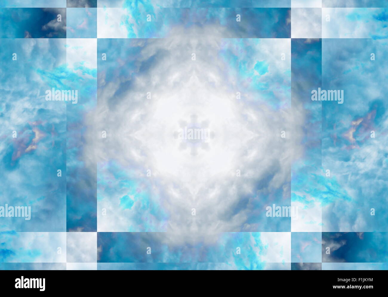 blue color drawing in kaleidoscope pattern - blue color drawing in ...