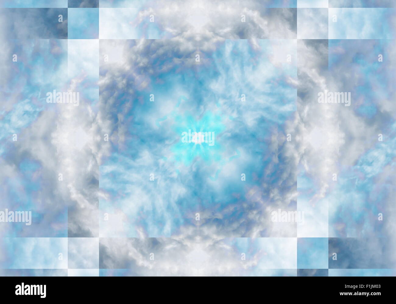 blue color drawing in kaleidoscope pattern - blue color drawing in ...