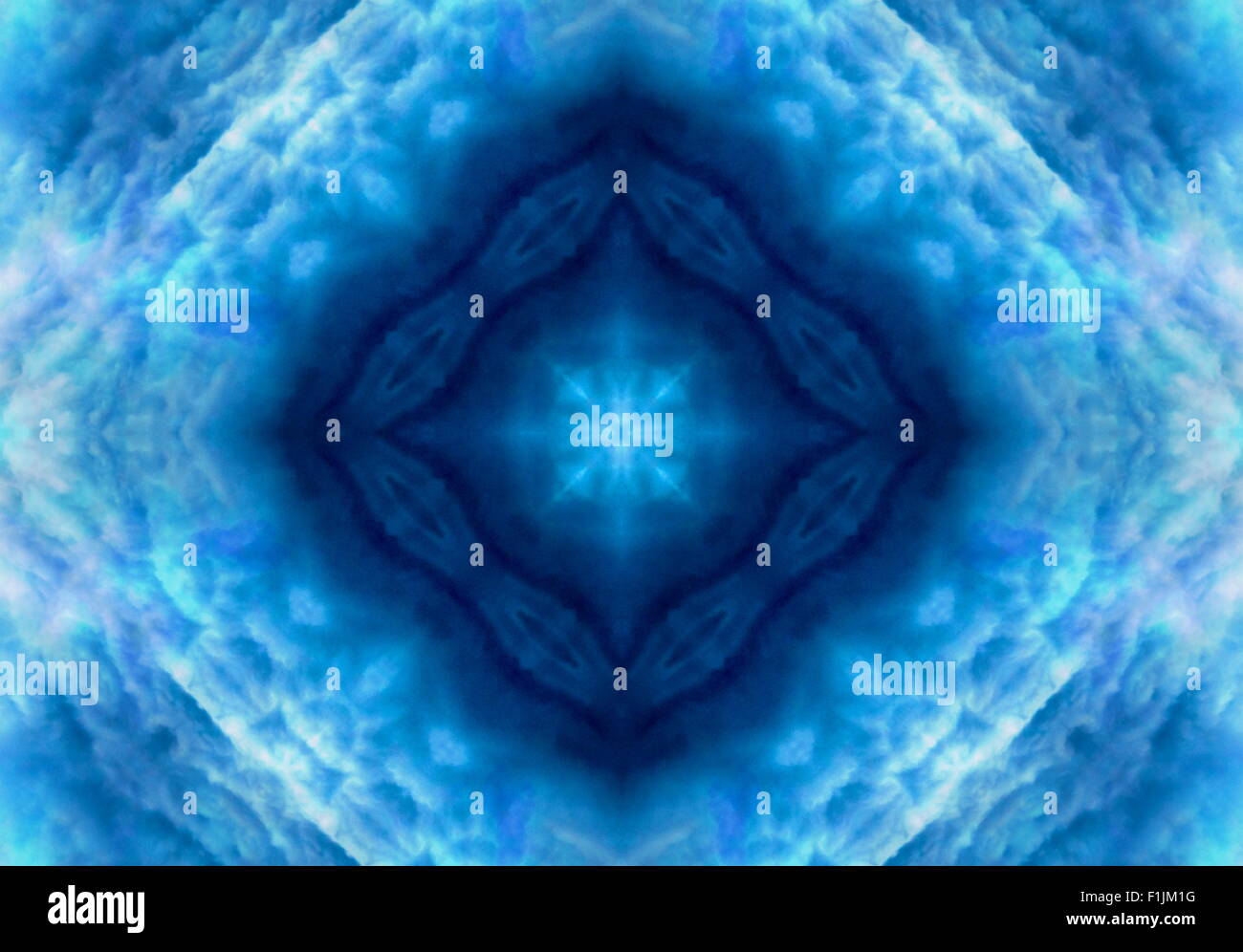 blue color drawing in kaleidoscope pattern - blue color drawing in ...