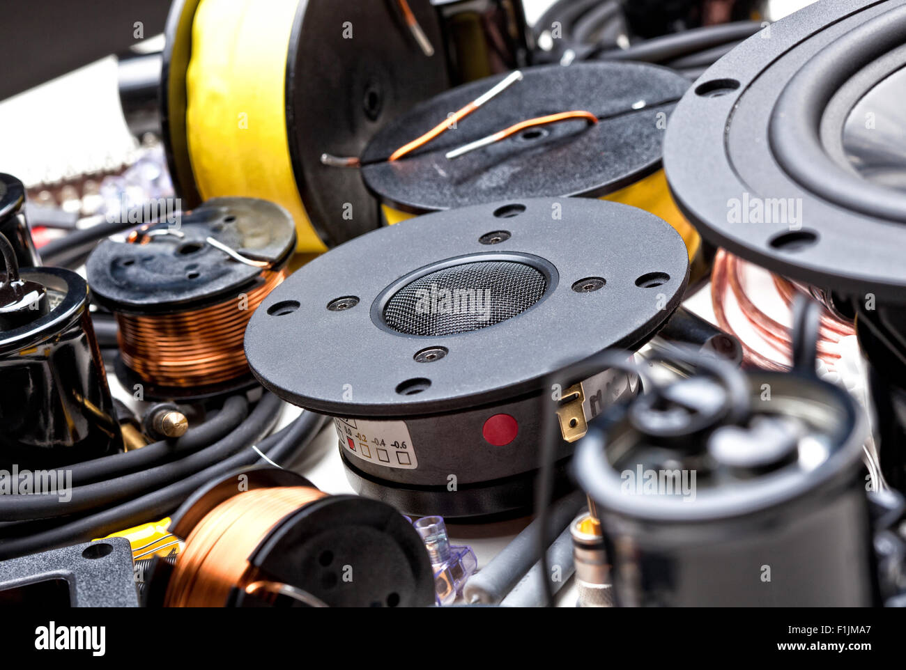closeup of crossover speaker part Stock Photo - Alamy
