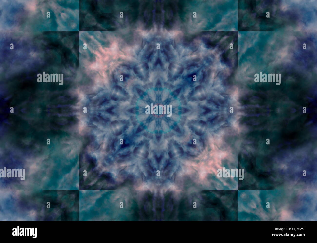 blue color drawing in kaleidoscope pattern - blue color drawing in ...