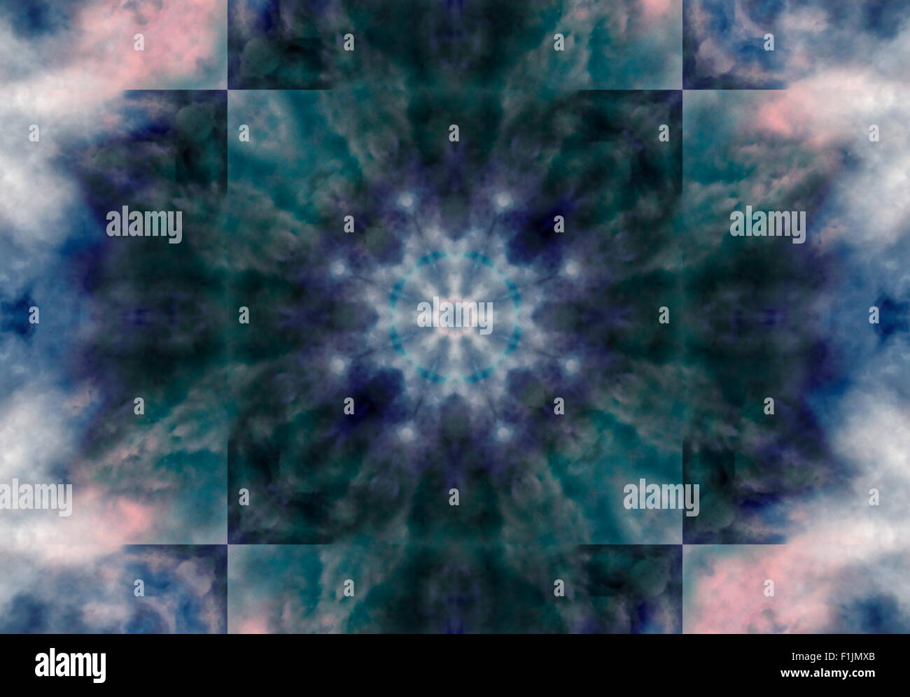 blue color drawing in kaleidoscope pattern - blue color drawing in ...