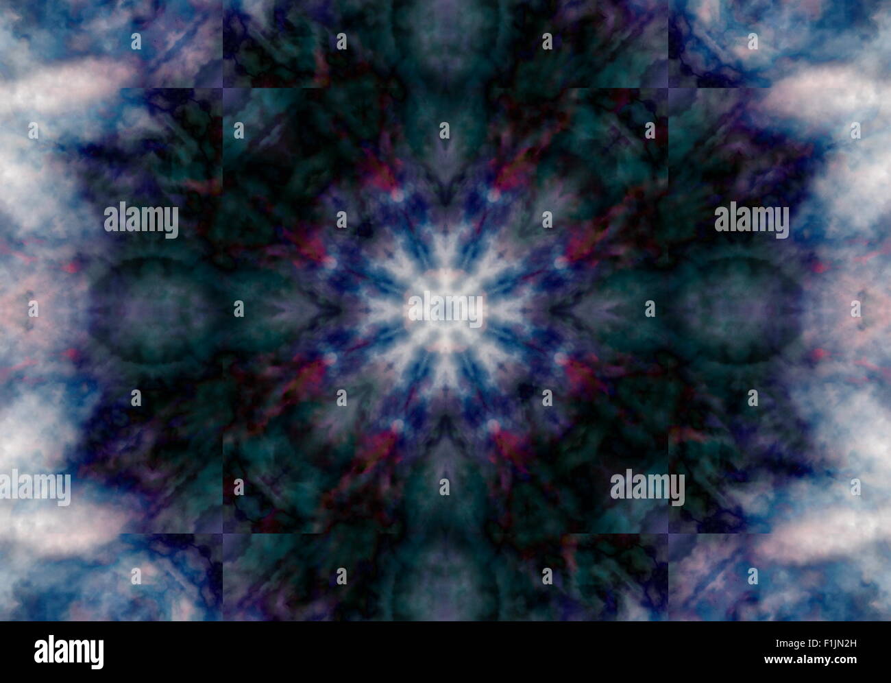 blue color drawing in kaleidoscope pattern - blue color drawing in ...