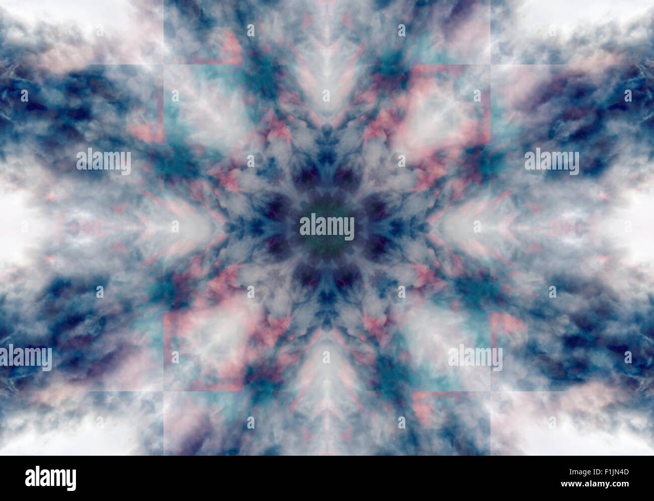 blue color drawing in kaleidoscope pattern - blue color drawing in ...