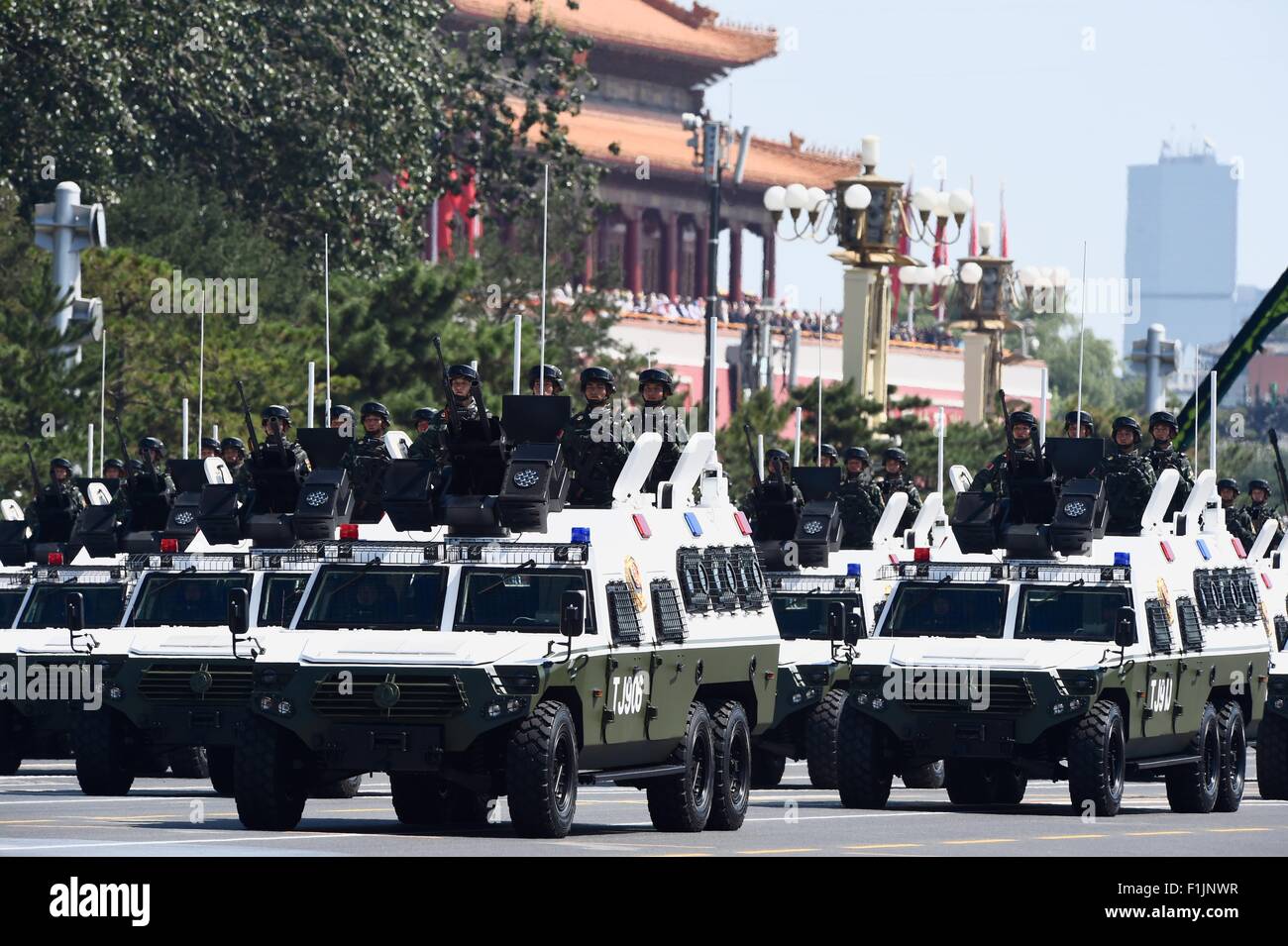Beijing, China. 3rd Sep, 2015. Armed police force anti-terrorist ...