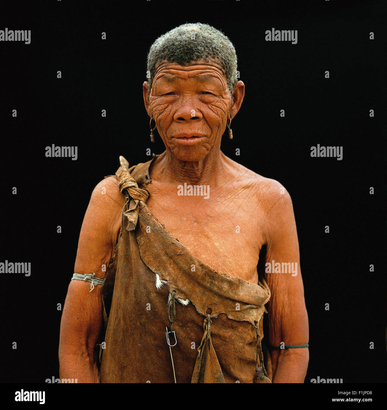 Portrait of Bushman Woman Botswana, Africa Stock Photo - Alamy