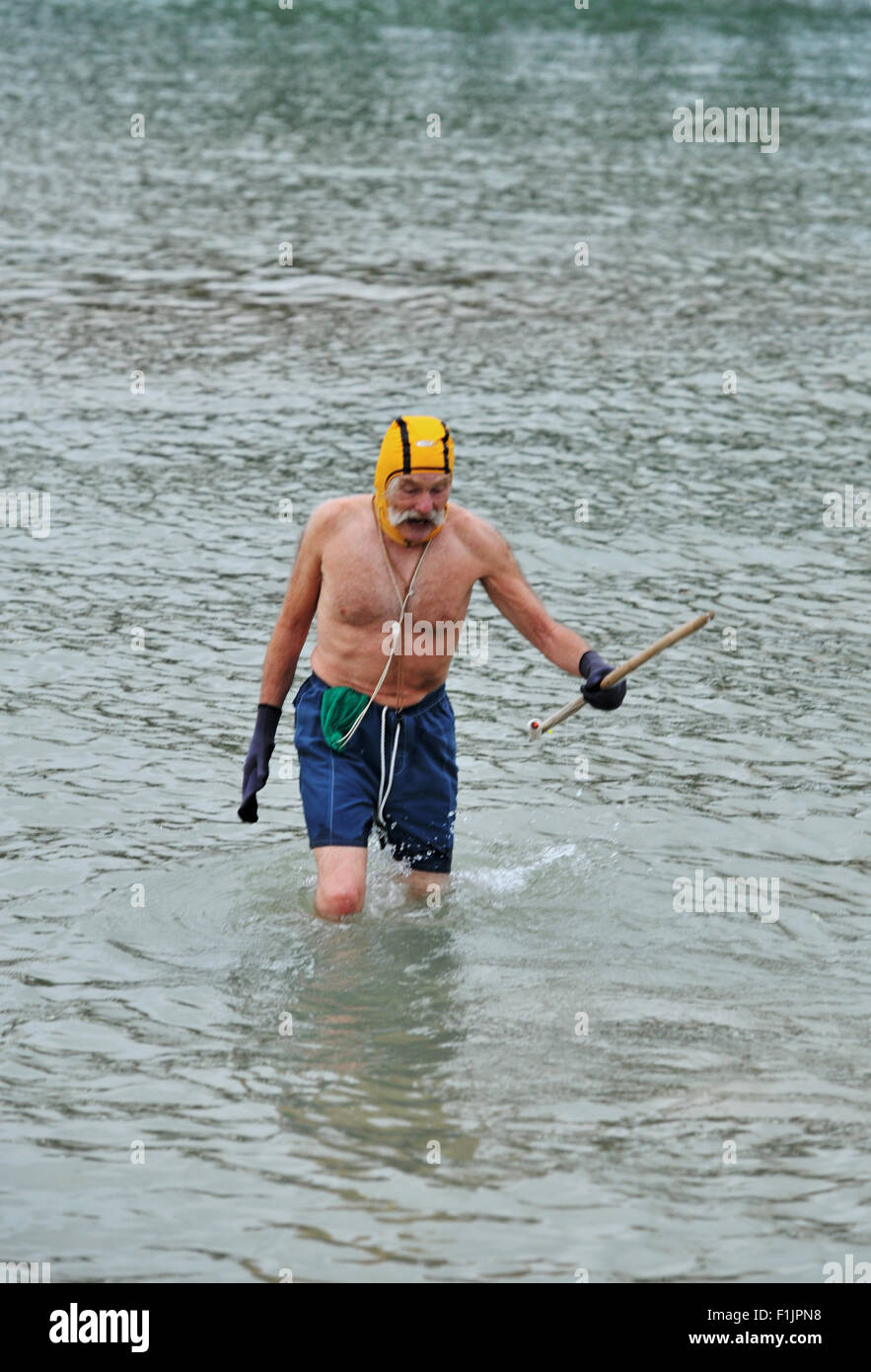 Brighton, UK. 3rd September 2015. Member of Brighton Swimming Club ...