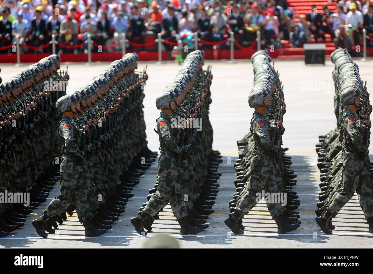 Beijing, China. 3rd Sep, 2015. The phalanx honoring heroes attends a ...