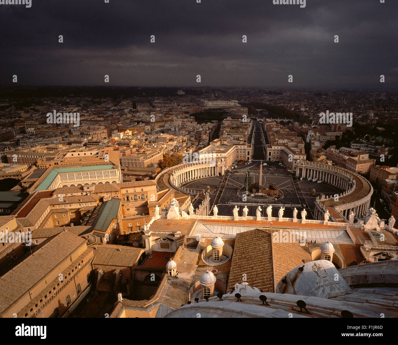 Aerial View City and Storm Clouds Rome, Italy Stock Photo - Alamy