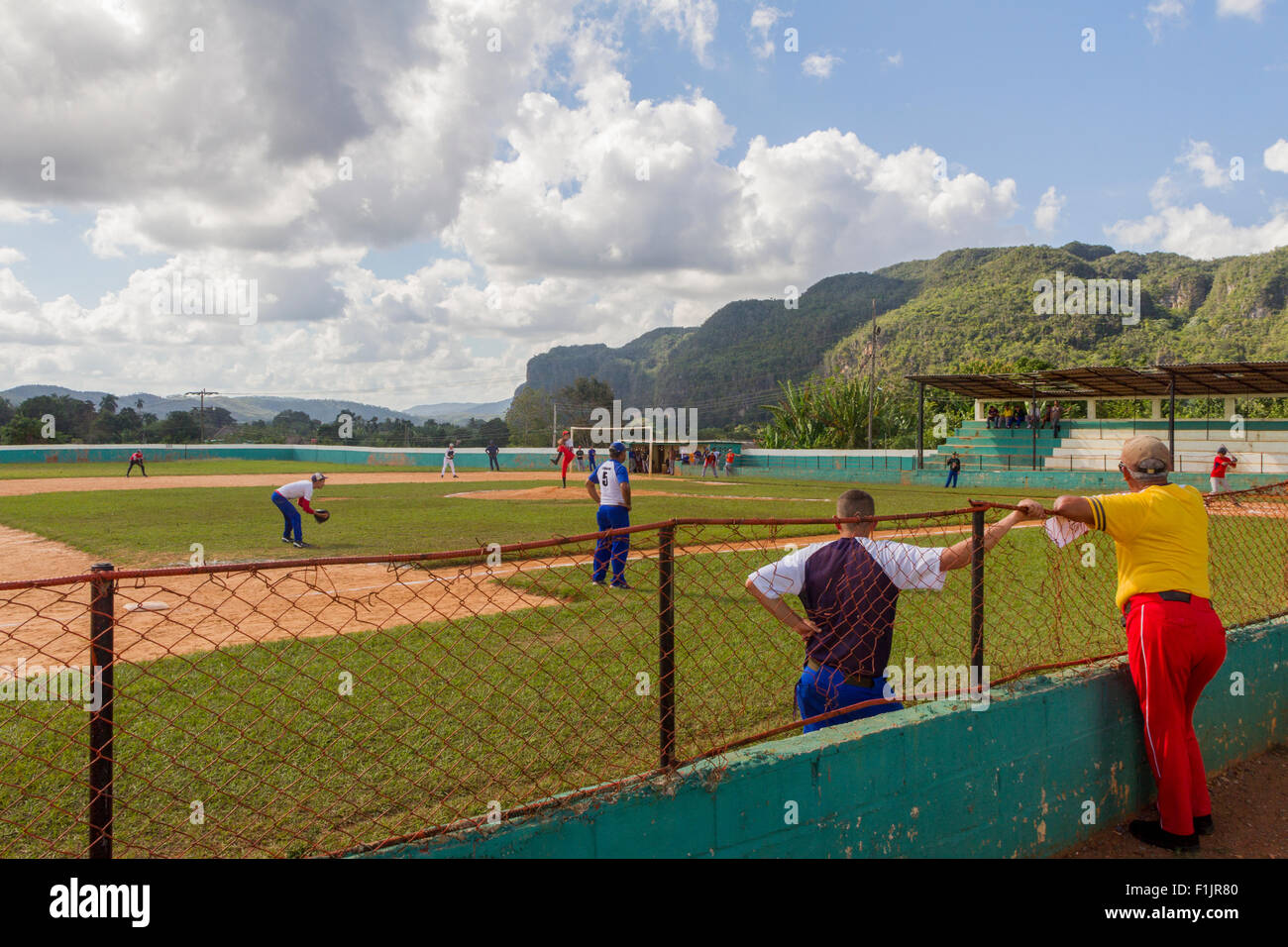 Boys playing baseball on the local baseball field in Vinales, Cuba ...