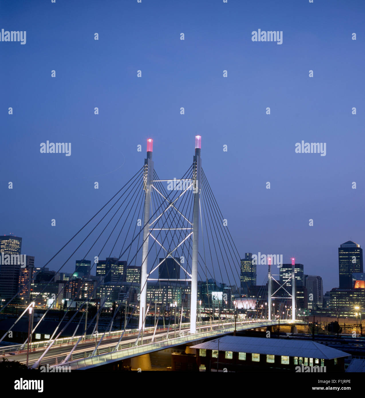 Nelson Mandela Bridge, Johannesburg, Gauteng, South Africa Stock Photo ...
