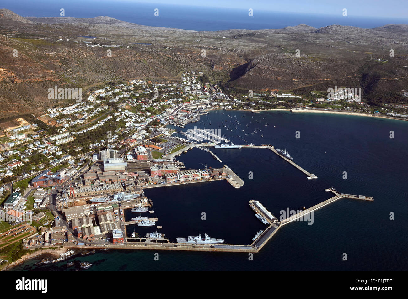 Aerial view of harbour at Simonstown, Cape Town Stock Photo - Alamy