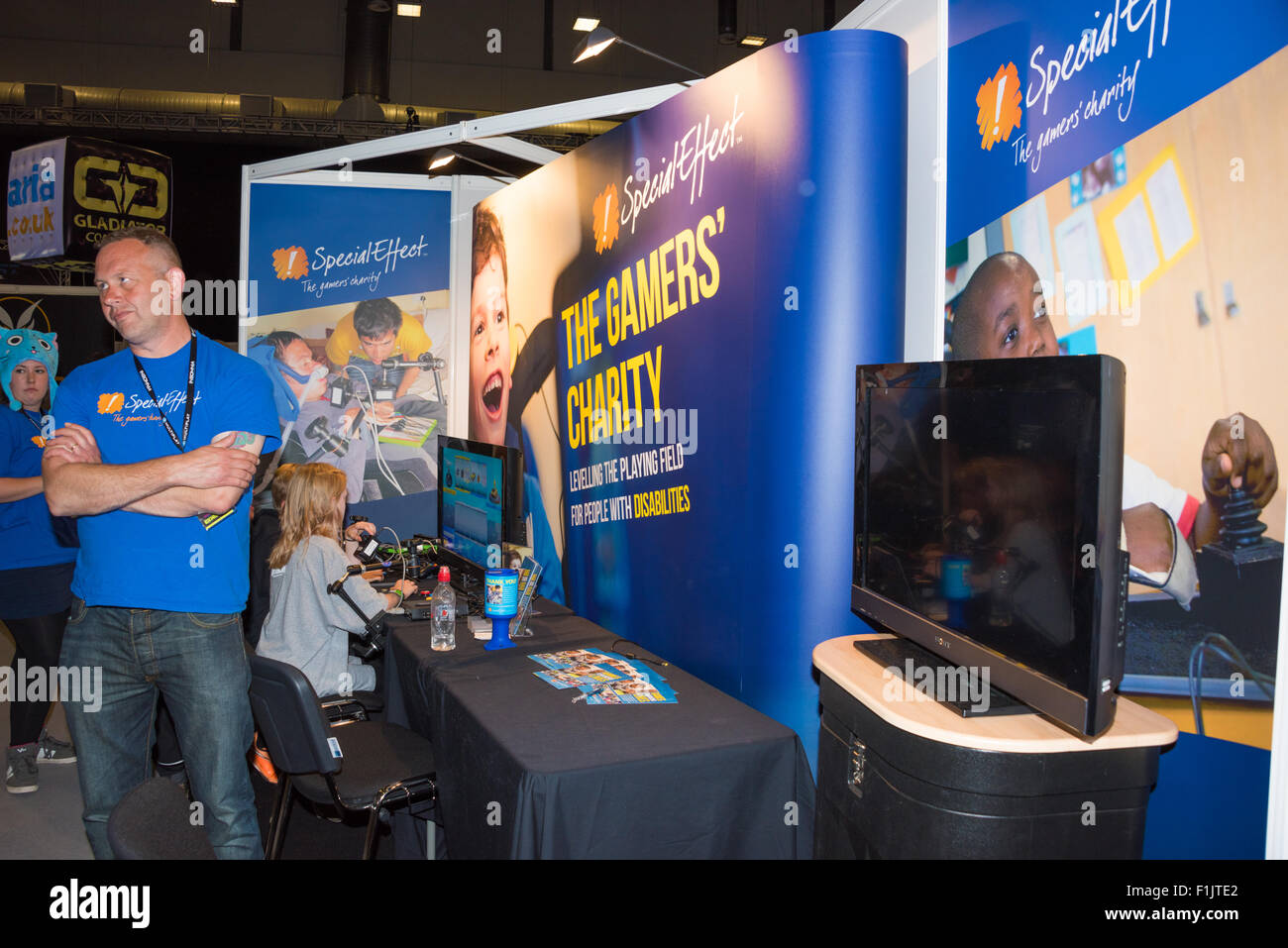 Special effect the disabled gamers charity stand chin controlled mario ...