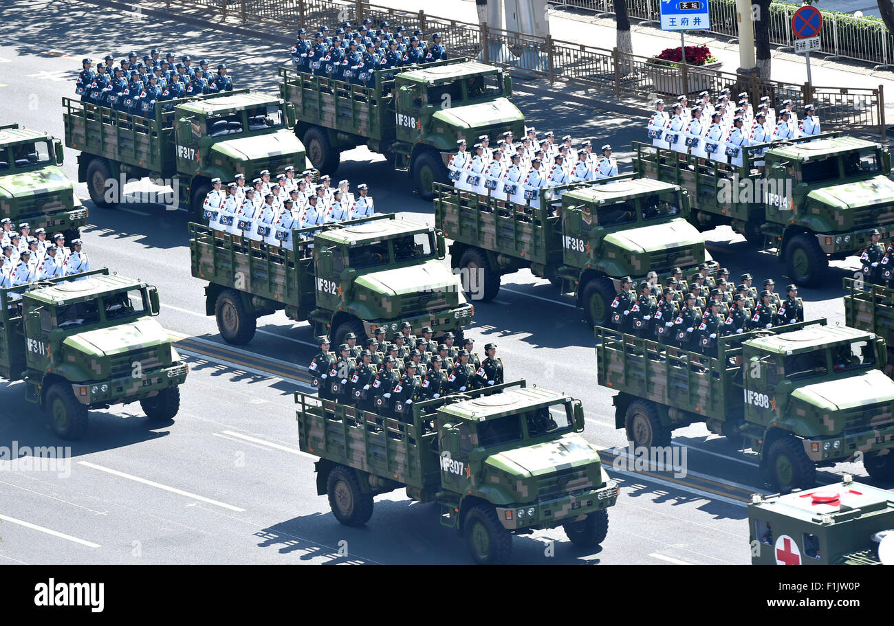 Beijing, China. 3rd Sep, 2015. Bethune international medical phalanx ...
