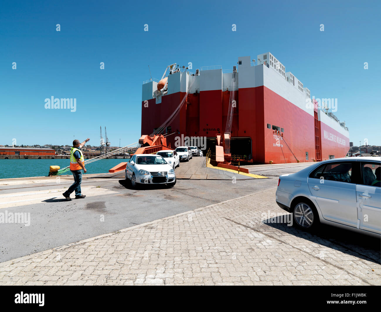 Cargo Ship in Port Elizabeth Harbour Stock Photo - Alamy