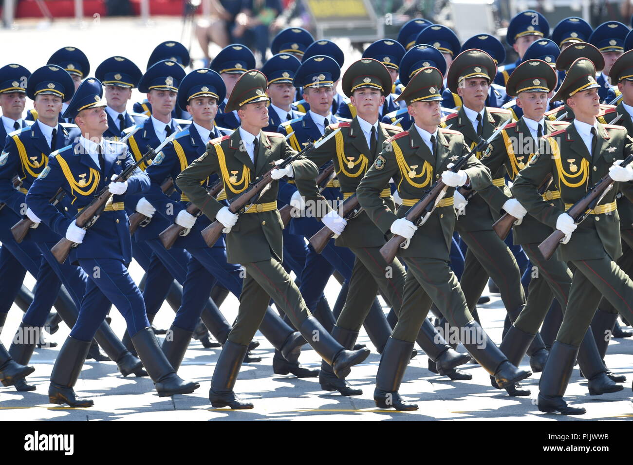 Beijing, China. 3rd Sep, 2015. The Belurasian phalanx attends the ...