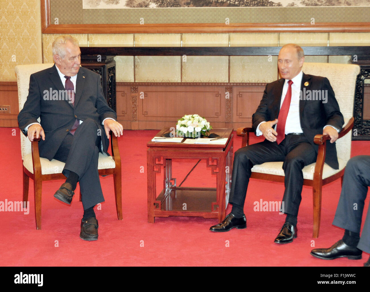 Peking, China. 03rd Sep, 2015. Czech republic President Milos Zeman ...