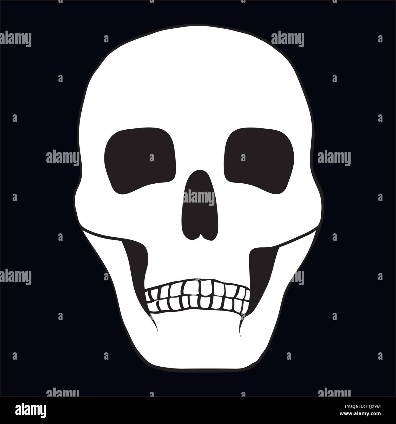 Human skull no jaw Stock Vector Images - Alamy