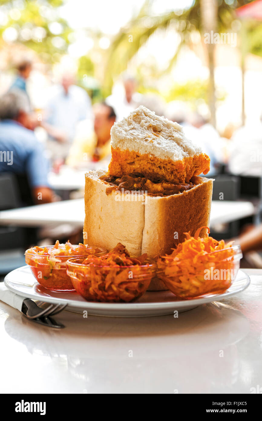 The famous Durban curry bunny chow Stock Photo - Alamy