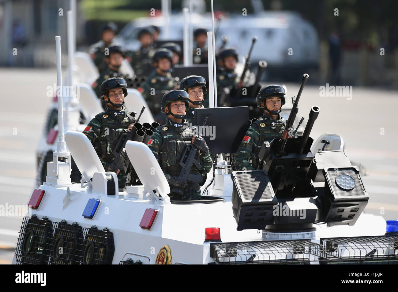 Beijing, China. 3rd Sep, 2015. Armed police force anti-terrorist ...