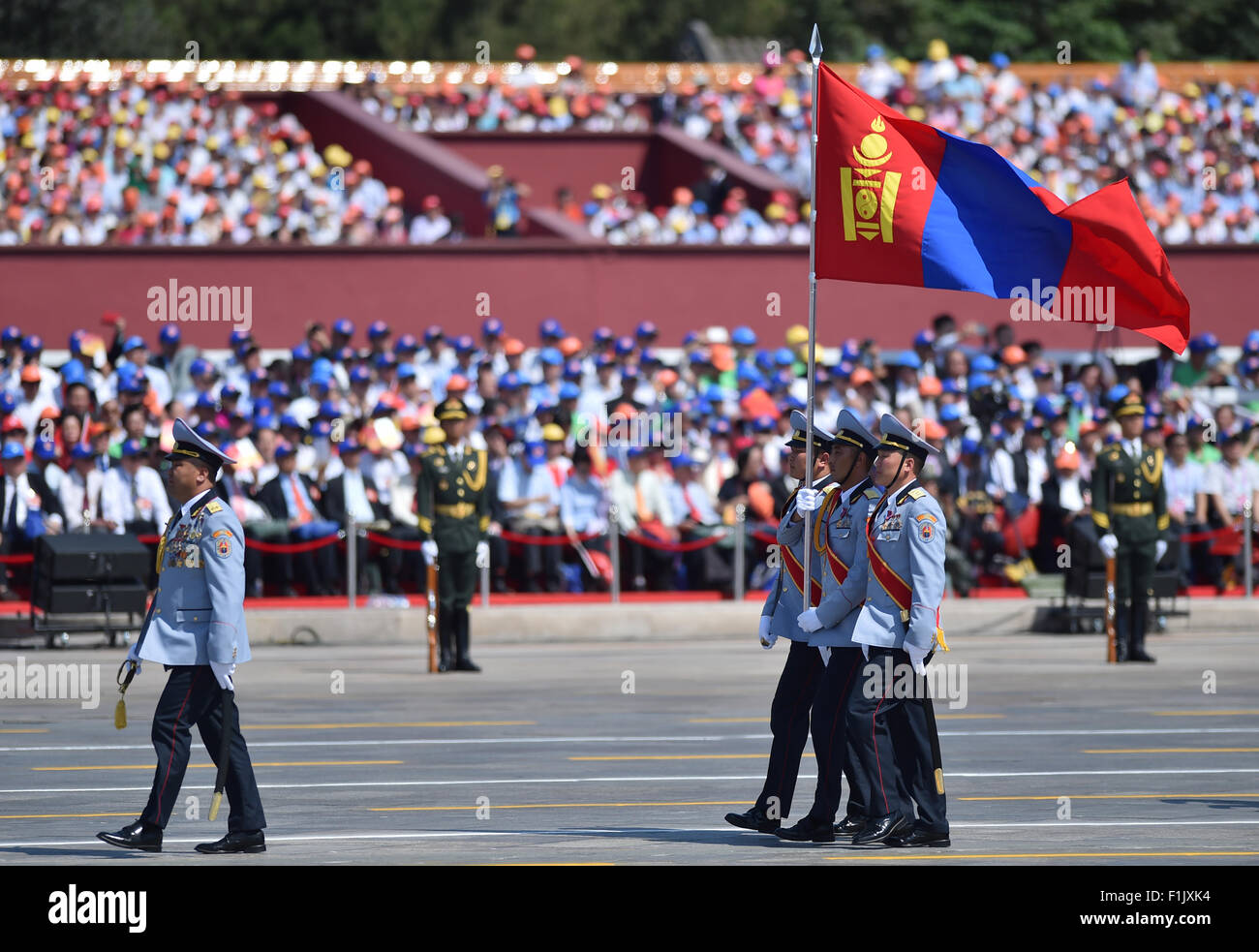 Beijing, China. 3rd Sep, 2015. The Mongolian phalanx attends a parade ...