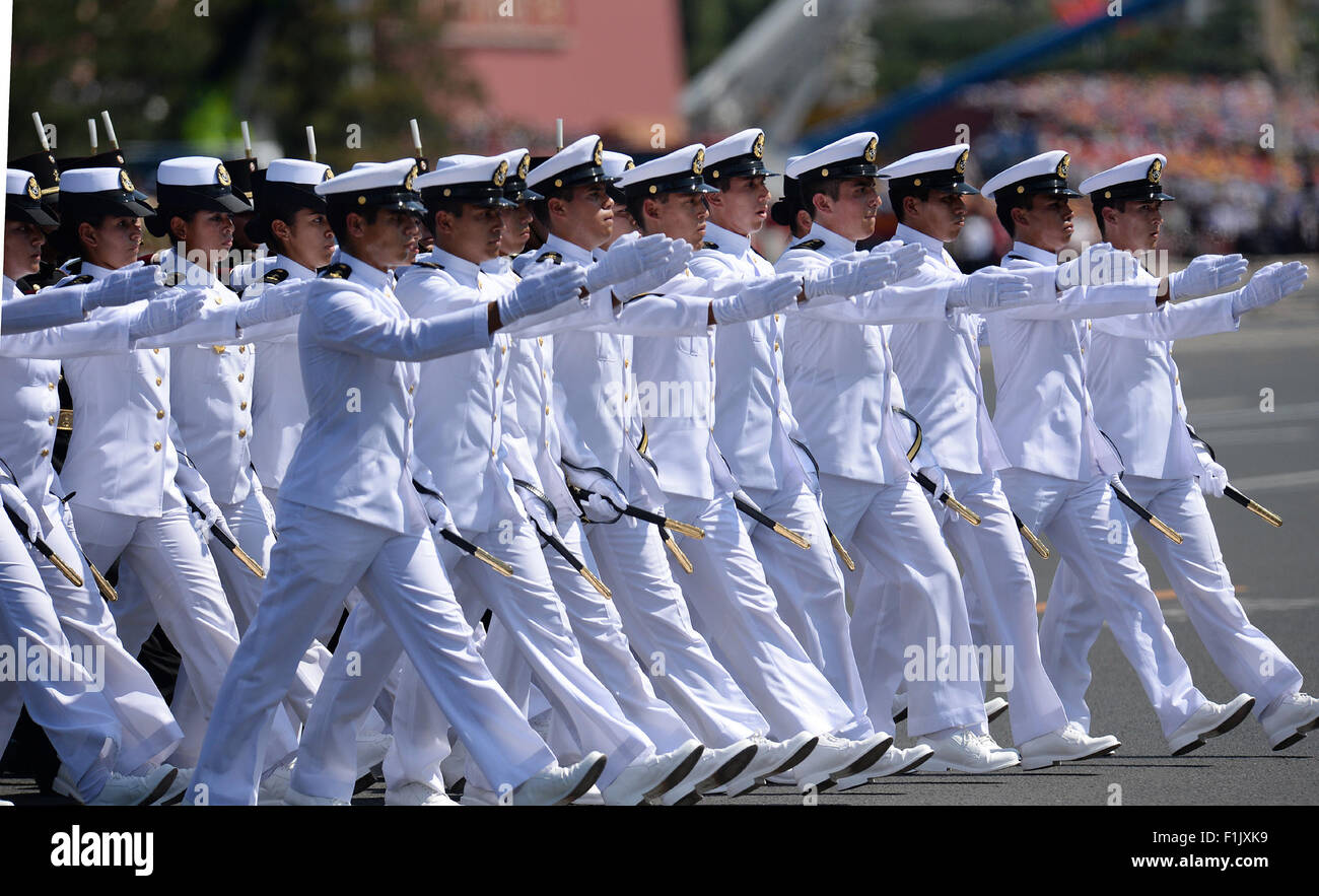 Beijing, China. 3rd Sep, 2015. The Mexican phalanx attends a parade in ...